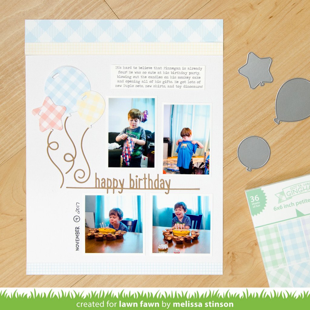 Stanzen Happy Birthday Line Border | LAWWZ-1615